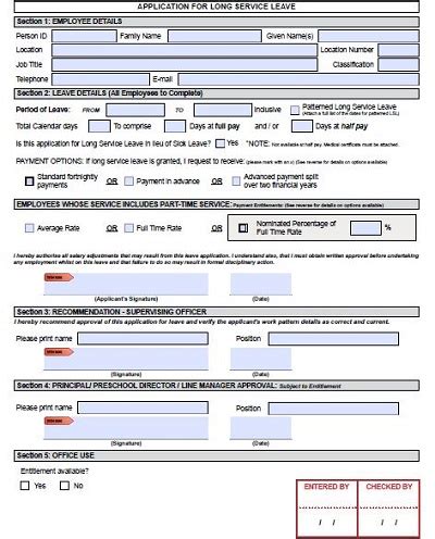 Free Leave Application From Templates Template Republic