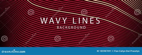 Banner Wave Lines Pattern An Abstract Stripe Background Vector Stock Vector Illustration Of