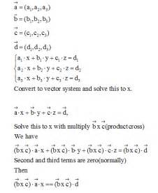 Linear Algebra How To Solve This Vector Equation Mathematica Stack