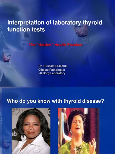 Interpretation Of Laboratory Thyroid Function Tests The Hidden