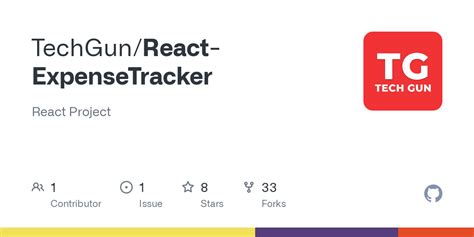 GitHub TechGun React ExpenseTracker React Project