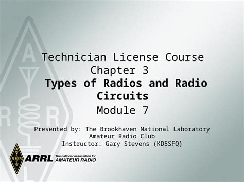 Ppt Technician License Course Chapter 3 Types Of Radios And Radio