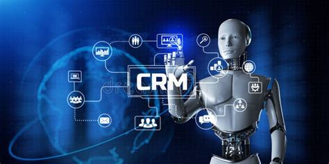 crm customer relationship management automation rpa concept robot