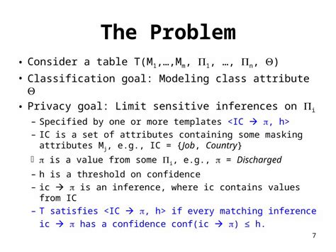 Ppt Template Based Privacy Preservation In Classification Problems