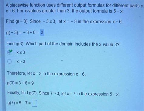 Solved A Piecewise Function Uses Different Output Formulas For