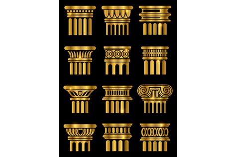 Ancient Architecture Column Vector By Microvector Thehungryjpeg