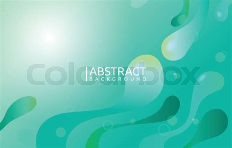 Bubble Wave Fluid Liquid Mint Green Turquoise Abstract Background Stock Vector Colourbox