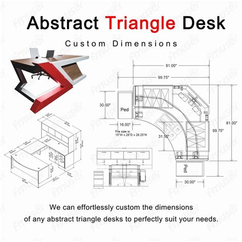 Custom Triangle Desks Abstract Desks Design Fmuser