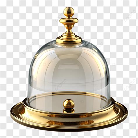 유리 커버 3d 렌더링이 포함된 금 돔 디스플레이 케이스 골드 클로슈 유리 카톨릭 클로슈로 Png 일러스트 및 이미지 에