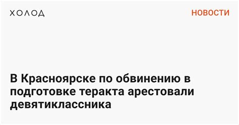 По обвинению в подготовке теракта арестовали девятиклассника