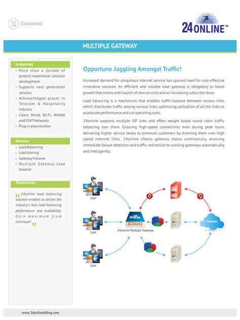 Multiple Gateway Isp Load Balancing Pdf Internet Service Provider