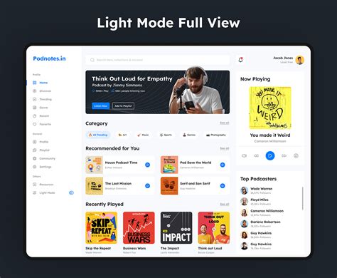 Podnotes In Web Dashboard UI UX Design On Behance