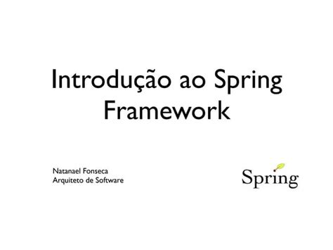 Introdução Ao Spring Framework Key