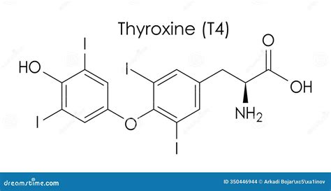 Molecule Thyroxine Molecular Structures Thyroid Hormone 3d Model Structural Chemical Formula