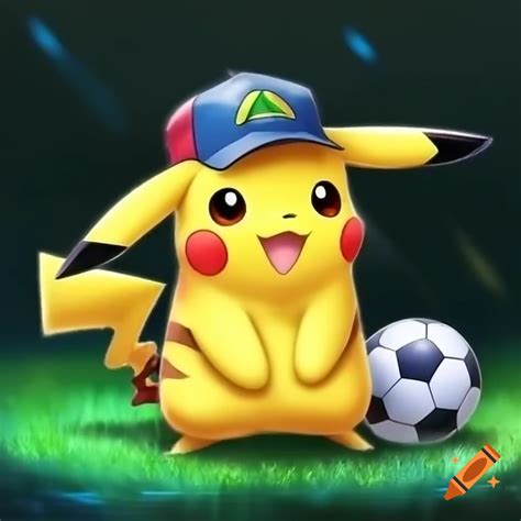 Pikachu With Green Stripes Wearing Headphones And Holding A Pretzel On Craiyon