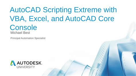 Pdf Autocad Scripting Extreme With Vba Excel And Autocad Dokumentips