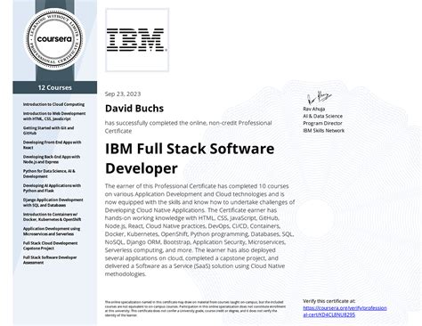 What About Courseras Ibm Full Stack Software Developer Professional Certificate By David