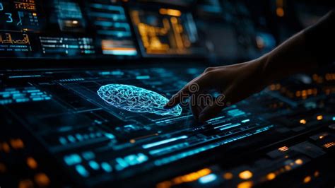 Exploring the Potential of AI. Digital Brain Interface for Innovation. Futuristic Technology ...