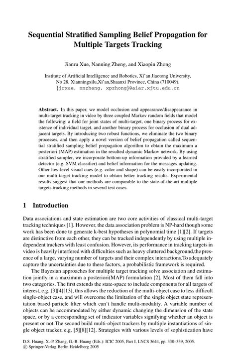 Pdf Sequential Stratified Sampling Belief Propagation For Multiple