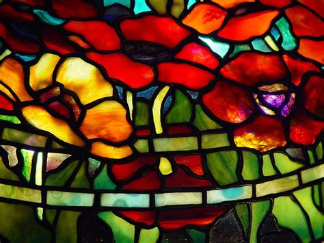 18″oriental Poppy Tiffany Lamps