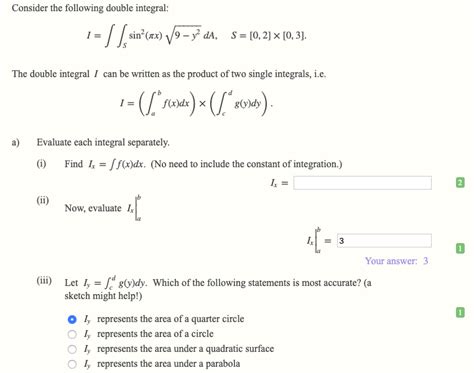 Solved Consider The Following Double Integral The Double Chegg