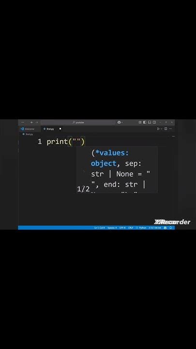 First Python Program Print Hello World Youtube