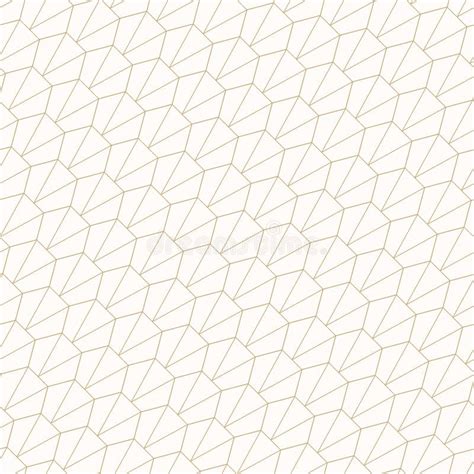 Abstract Geometric Seamless Pattern Golden Vector Background With Linear Grid Stock Vector
