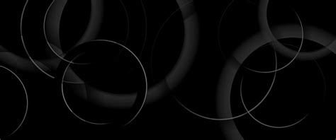 Black Background With Overlapping Circles Minimal Abstract Circles Gradient Background Modern
