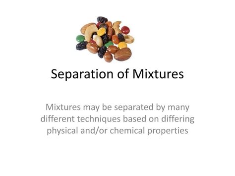 PPT Separation Of Mixtures PowerPoint Presentation Free Download ID