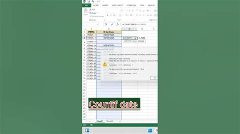 Count Dates Greater Than A Specific Date In Excel Using Countif