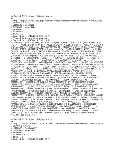 X38 New M3u Playlist Urls Tested Pdf Asia Latin America