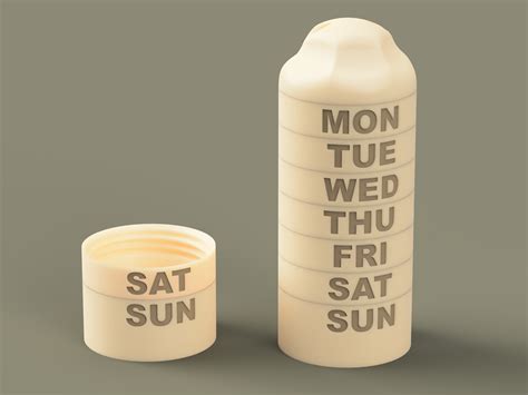 Screw Pill Container By Mlodybuk Download Free Stl Model