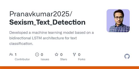 Github Pranavkumar2025 Sexism Text Detection Developed A Machine Learning Model Based On A