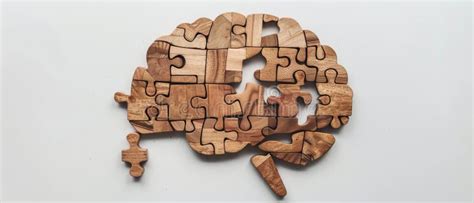 The Wooden Puzzle Block Brain Unlocking The Logical Thinking Side A Ratio Of 7 3 Stock