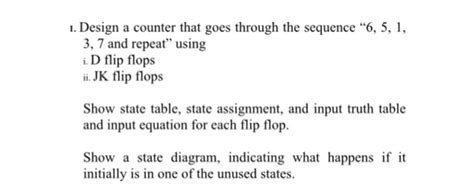 Solved Design A Counter That Goes Through The Sequence Chegg