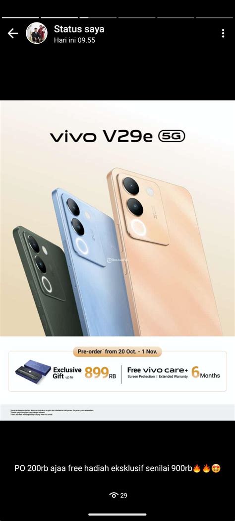 Pre Order Vivo V E G Harga Murah Free Hadiah Eksklusif Di Kota Malang Tribun JualBeli