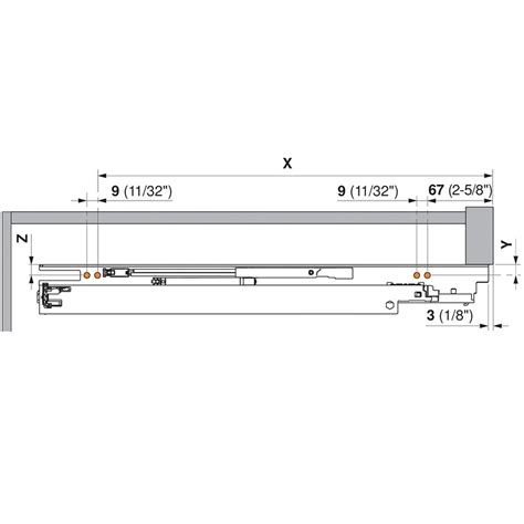 Blum 563H3050B 12 Tandem Plus BLUMOTION 563H Full Ext Drawer Slide For 5 8 Drawer