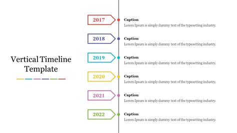 Vertical Timeline Template Powerpoint