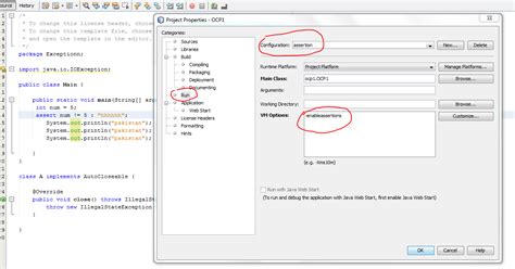 Java Enabling Assertions In Netbeans Stack Overflow