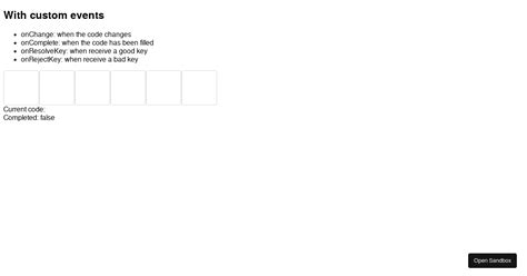React Pin Field Bug Forked Codesandbox