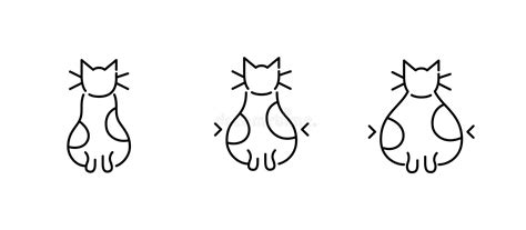 Cat Obesity Scale Pixel Perfect Editable Stroke Line Icon Stock