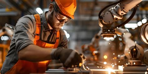 Engineer Supervises Assembling Modular Robotic System With Flexible