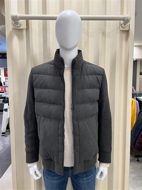 Pat 겨울 남성 니트소매 구스다운 패딩 점퍼 Qi72001 다크그레이 이랜드몰