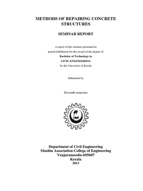 Methods Of Repairing Concrete Structures Pdf Structural Engineering Concrete