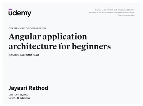 Jayasri Rathod On Linkedin Udemy Course Completion Certificate