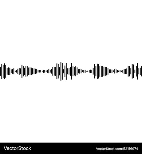 Sound Pulsing Lines Audio Impulse Signal Music Vector Image