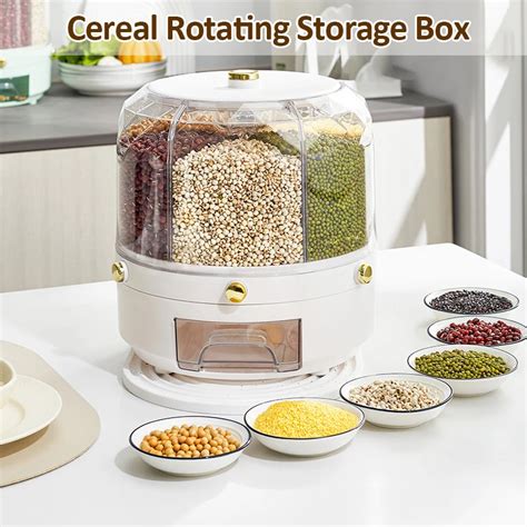 Большой вращающийся ящик для хранения пшеницы и сухих зерен водонепроницаемый контейнер для