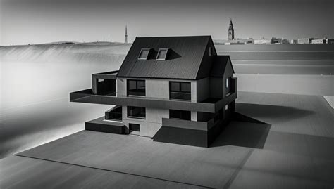 Neoclassical Exterior Shot All Black Walls And Roof Architecture