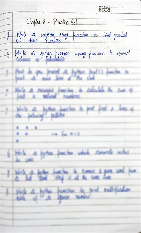 SOLUTION Python Chapter Practice Set Studypool