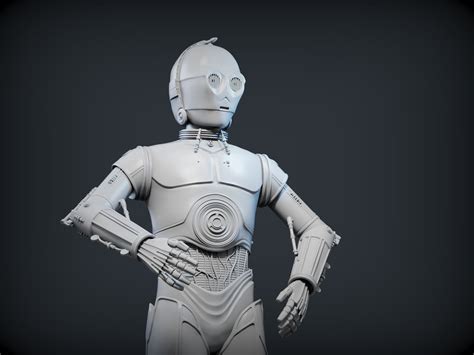 C 3po Protocol Droid From Star Wars 3d Model 3d Printable Cgtrader